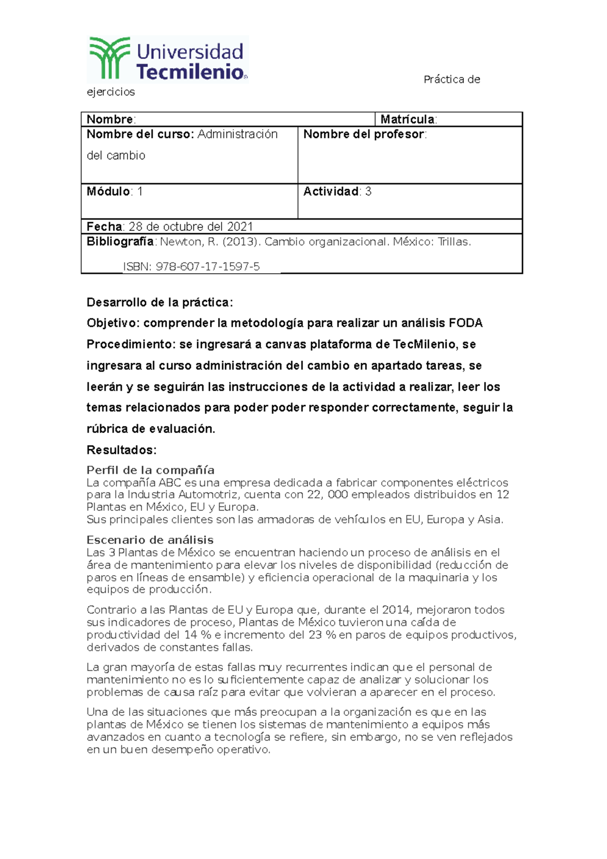 Act3 - actividad 3 de canvas - administracion del cambio - TecMilenio ...