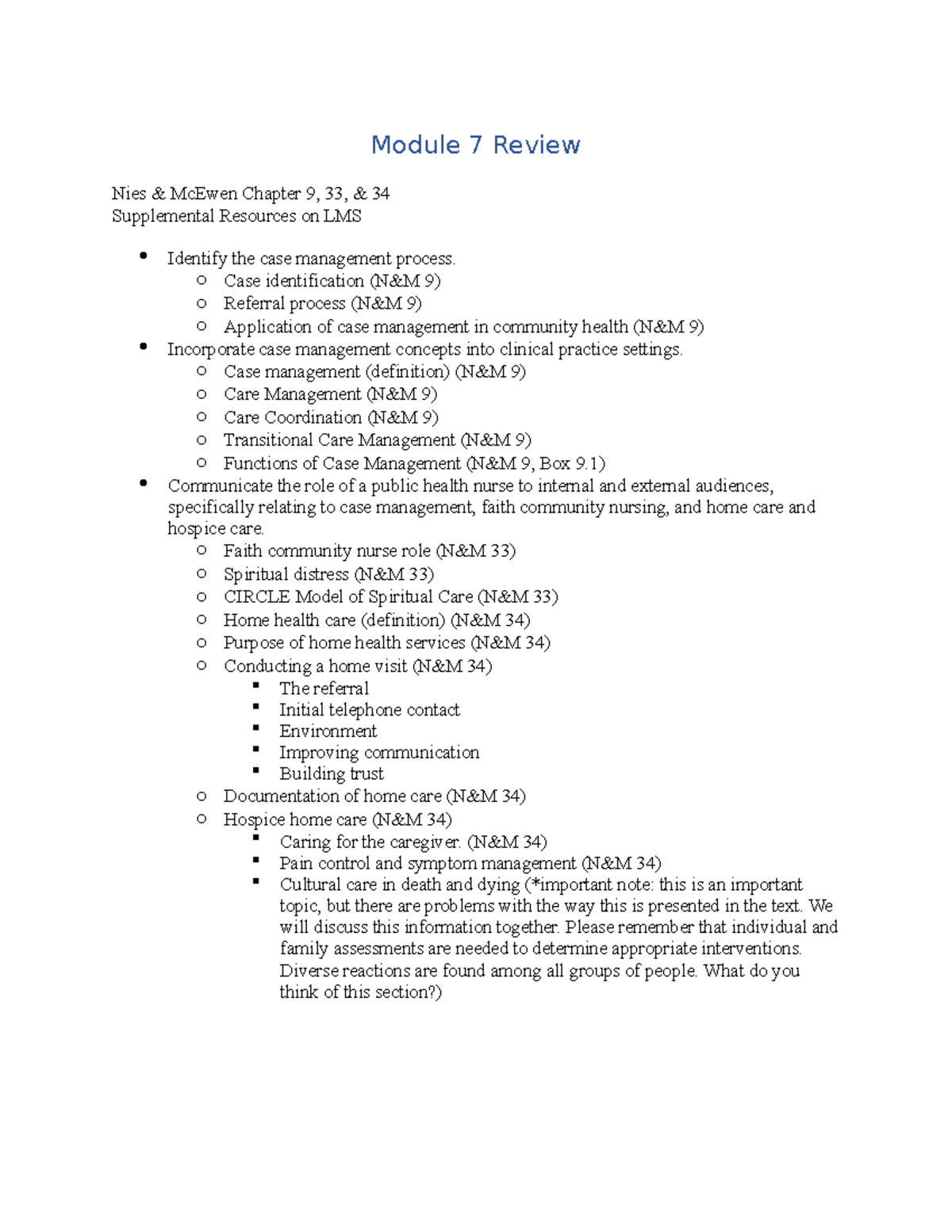 Module 7 Key Concepts 1 - Population health course - PE 282B - PCC ...