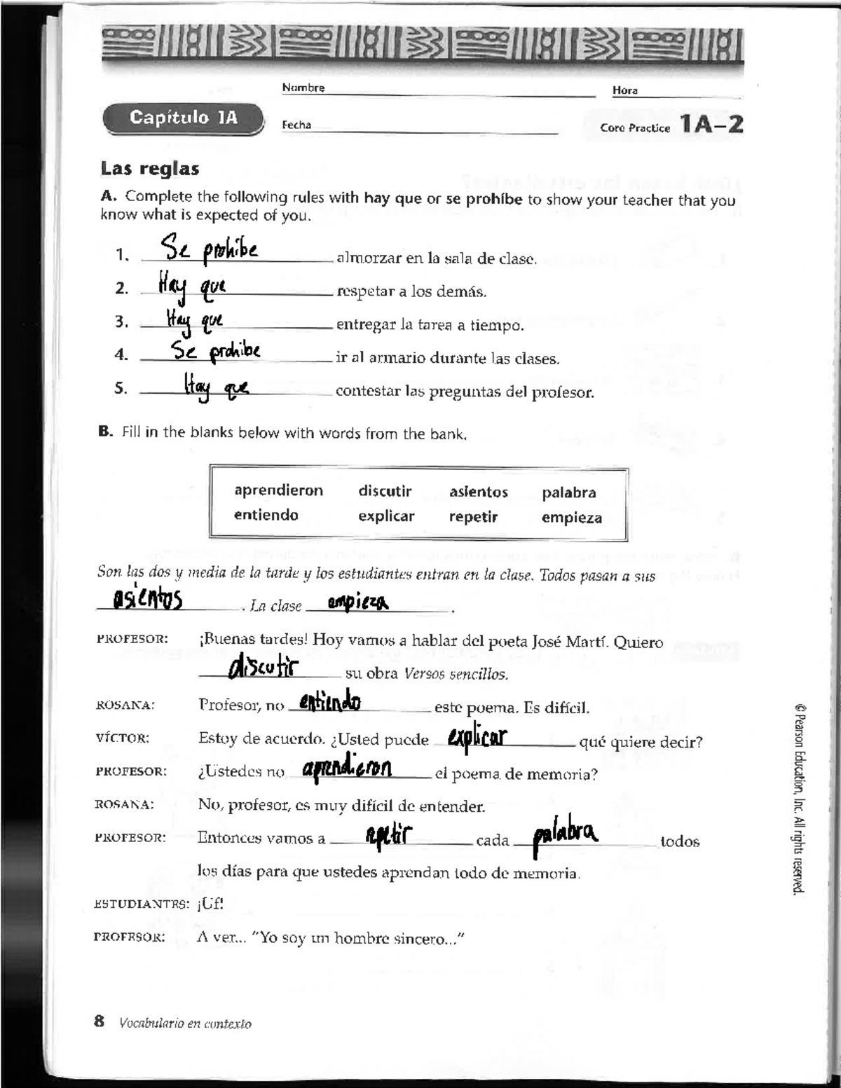Edited Spanish 2 1A CP 1A 2 Studocu