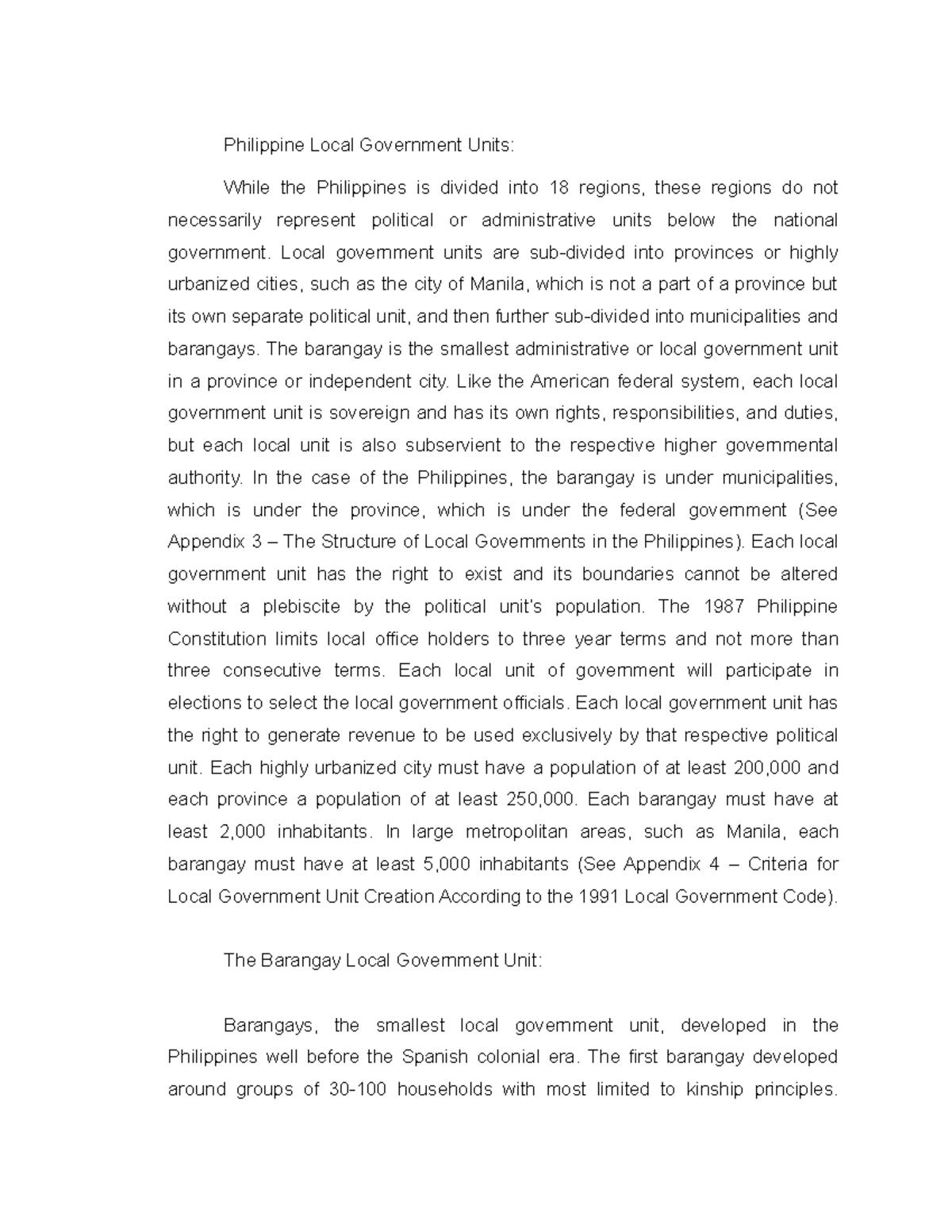 Comparative Government and Politics - Philippine Local Government Units ...