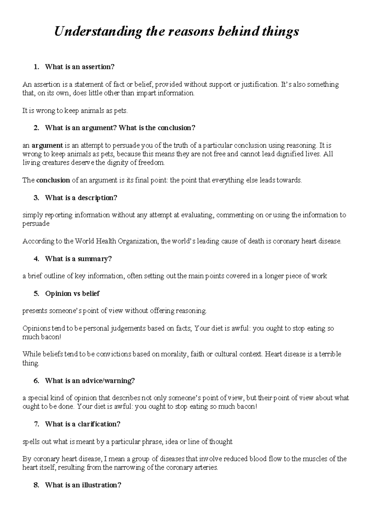 Critical Thinking Understanding Reasoning - Understanding the reasons ...
