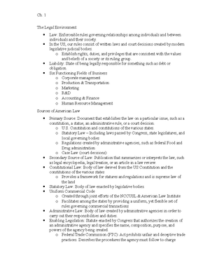 Ch. 2 - Very detailed notes involving all important information ...
