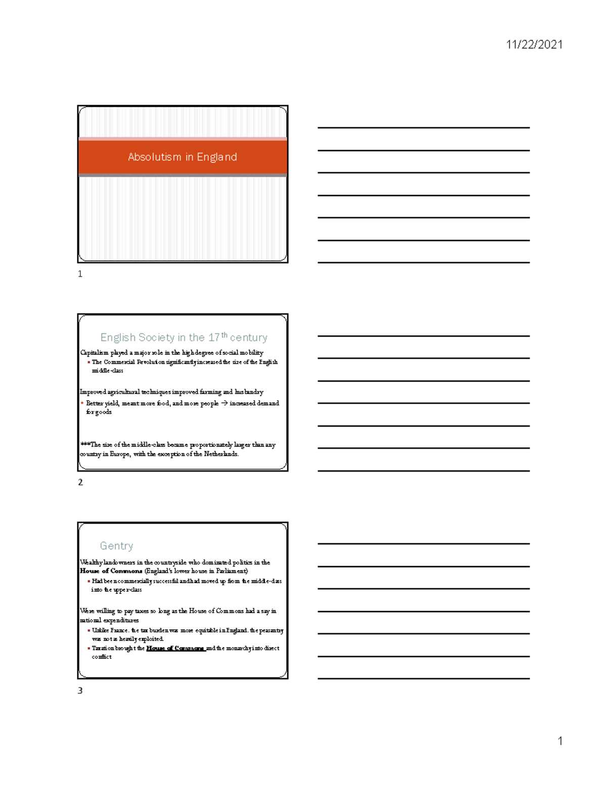 James, Charles, English Civil War - Absolutism in England English ...