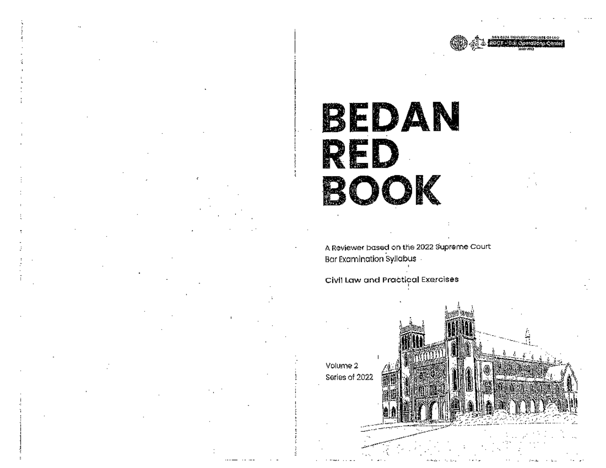 2022 Bedan Red Book - Civil Law and Practical Exercises - Civil Code ...