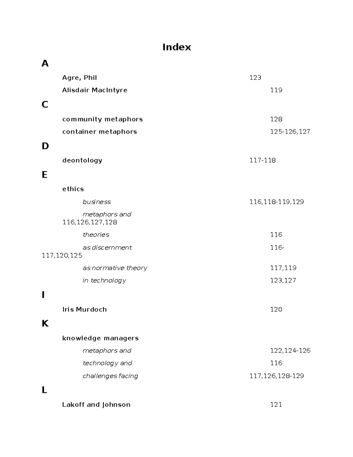 Assessment 4a - Index - Index A Agre, Phil 123 Alisdair MacIntyre 119 C ...