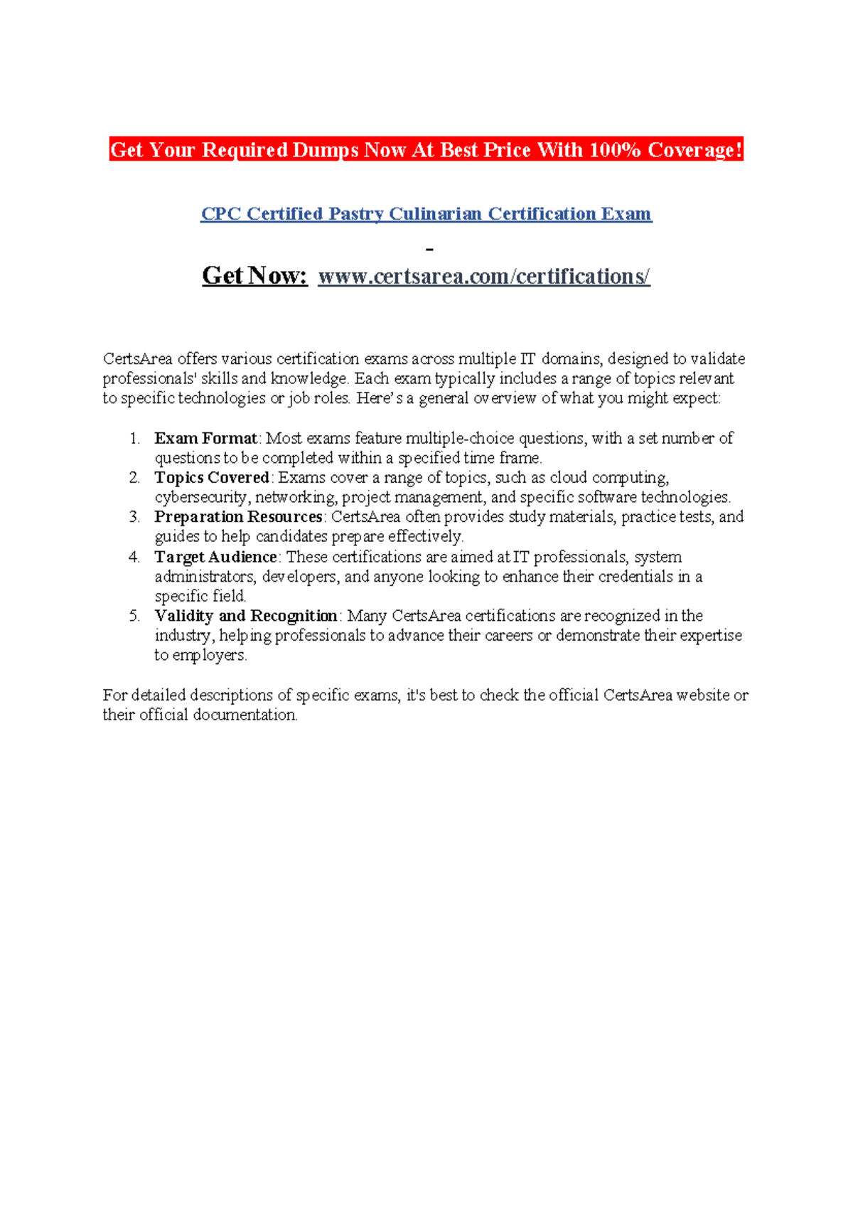 CPC Certified Pastry Culinarian Certification Exam - Get Your Required ...