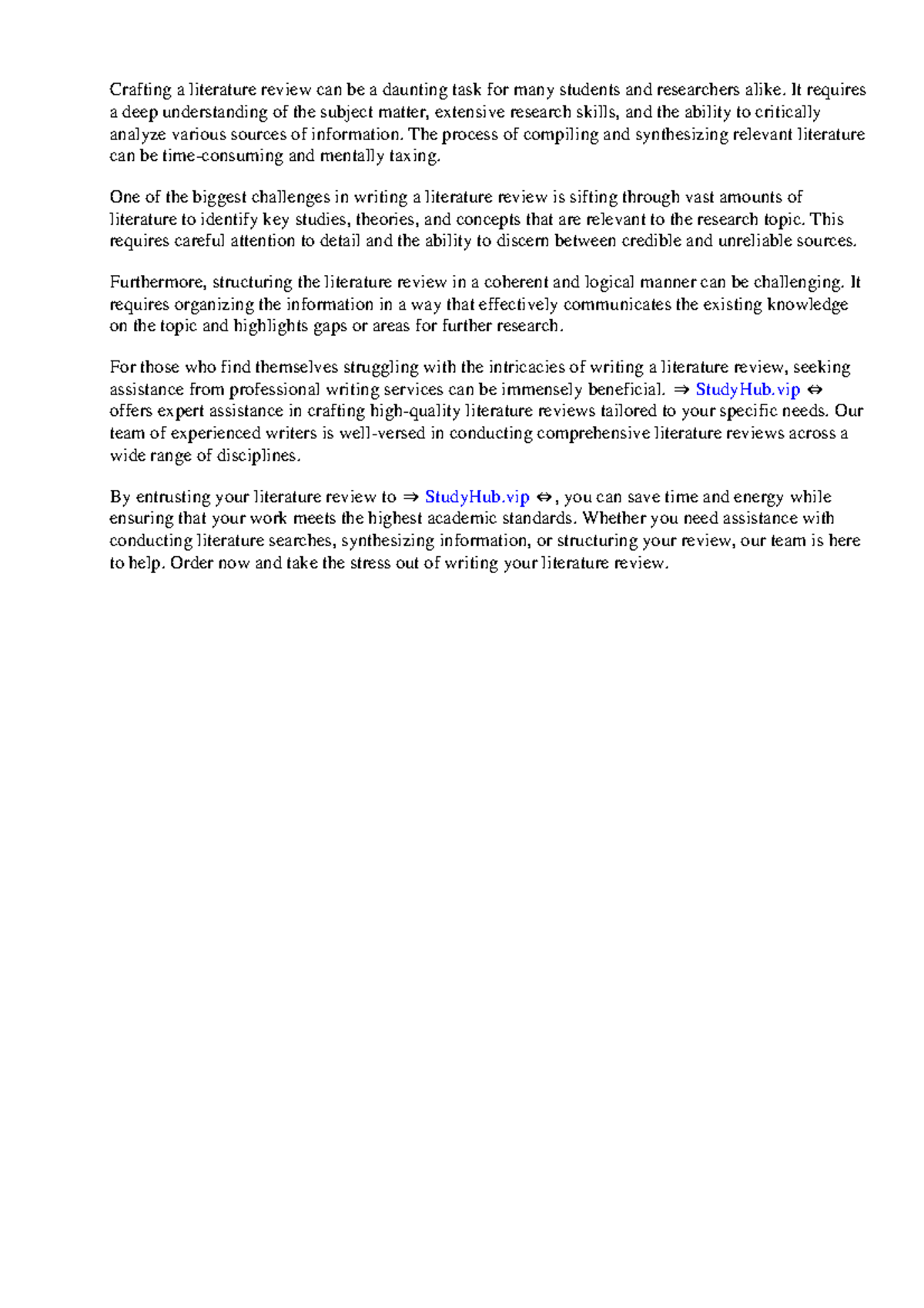 Literature Review Short Example - Crafting a literature review can be a ...