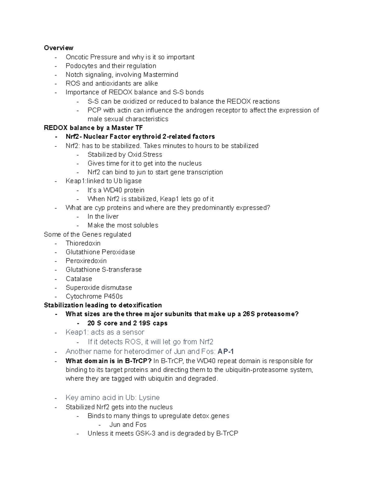 Week 11 Lecture Notes Overview Oncotic Pressure And Why Is It So Important Podocytes And