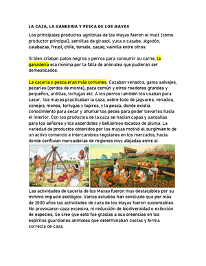 LA CAZA,LA Ganaderia Y LA Pesca DE LOS Mayas - LA CAZA, LA GANDERIA Y ...
