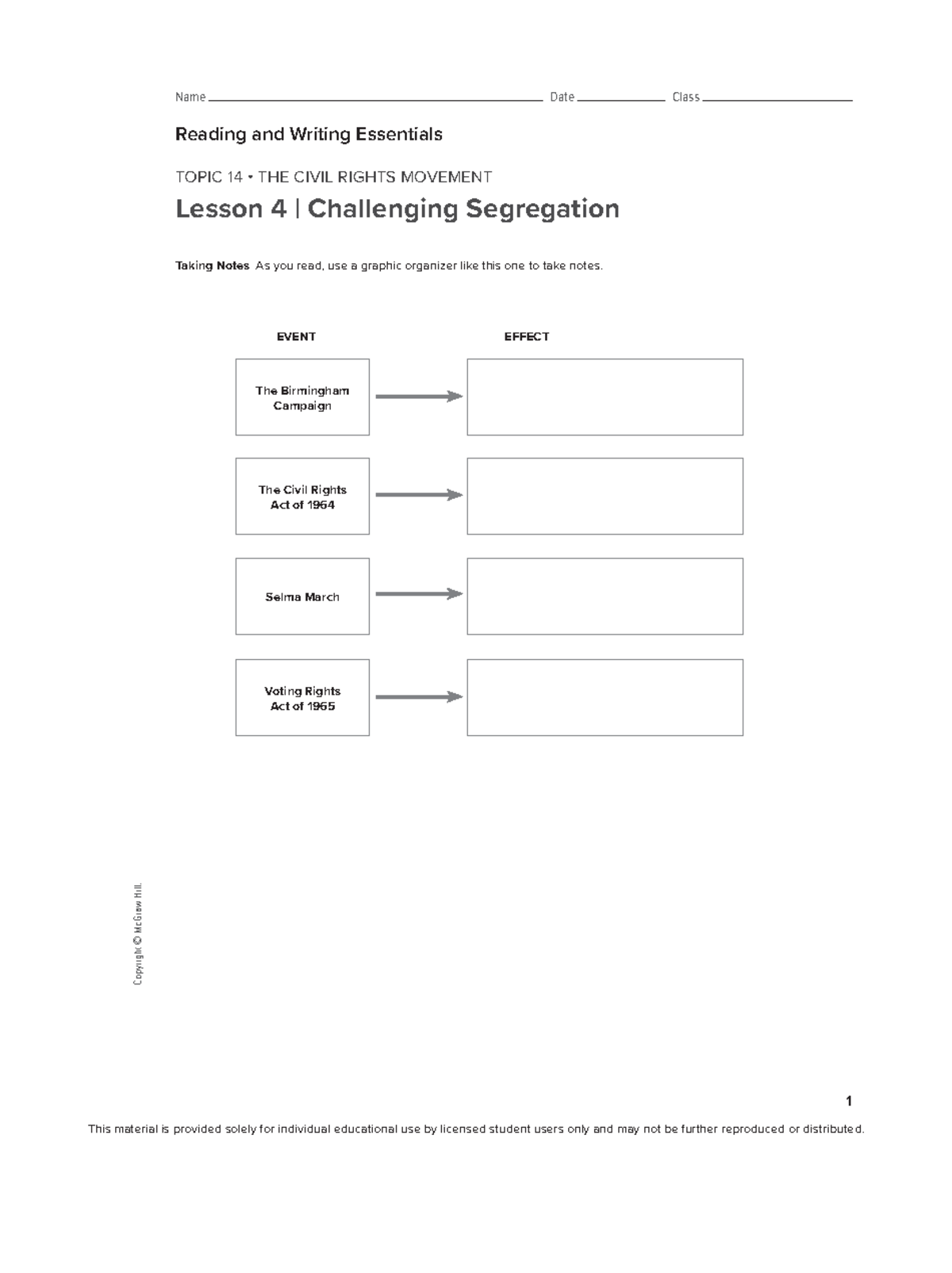 9 - Complete the descritiption - Name Date Class Taking Notes As you ...