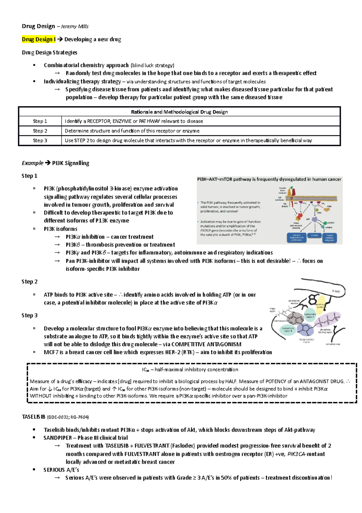 6. Drug Design - includes diagrams - Drug Design – Jeremy Mills Drug ...