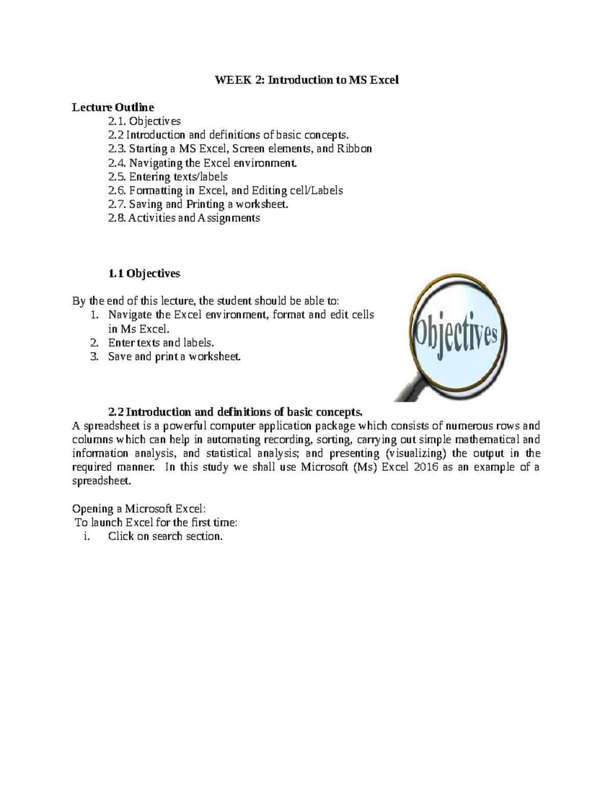 MIT 201 WEEK 2 Notes - Summary Computer science - WEEK 2: Introduction ...