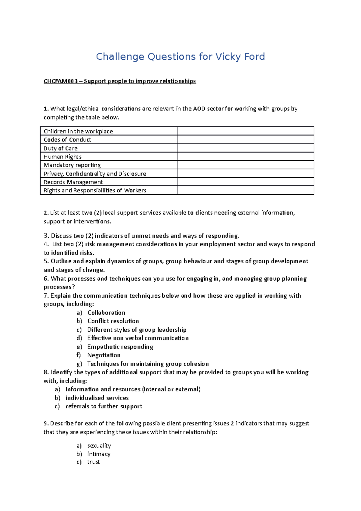 Challenge Questions for Vicky Ford - Challenge Questions for Vicky Ford ...