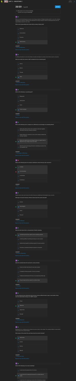 Minestone 3 OL110 - milestone - 1 23/24 that's 96% RETAKE 23 questions ...