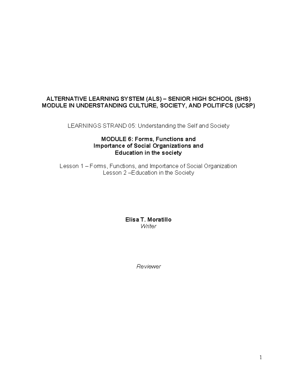 LS5 Module E 6 - Informative - ALTERNATIVE LEARNING SYSTEM (ALS ...