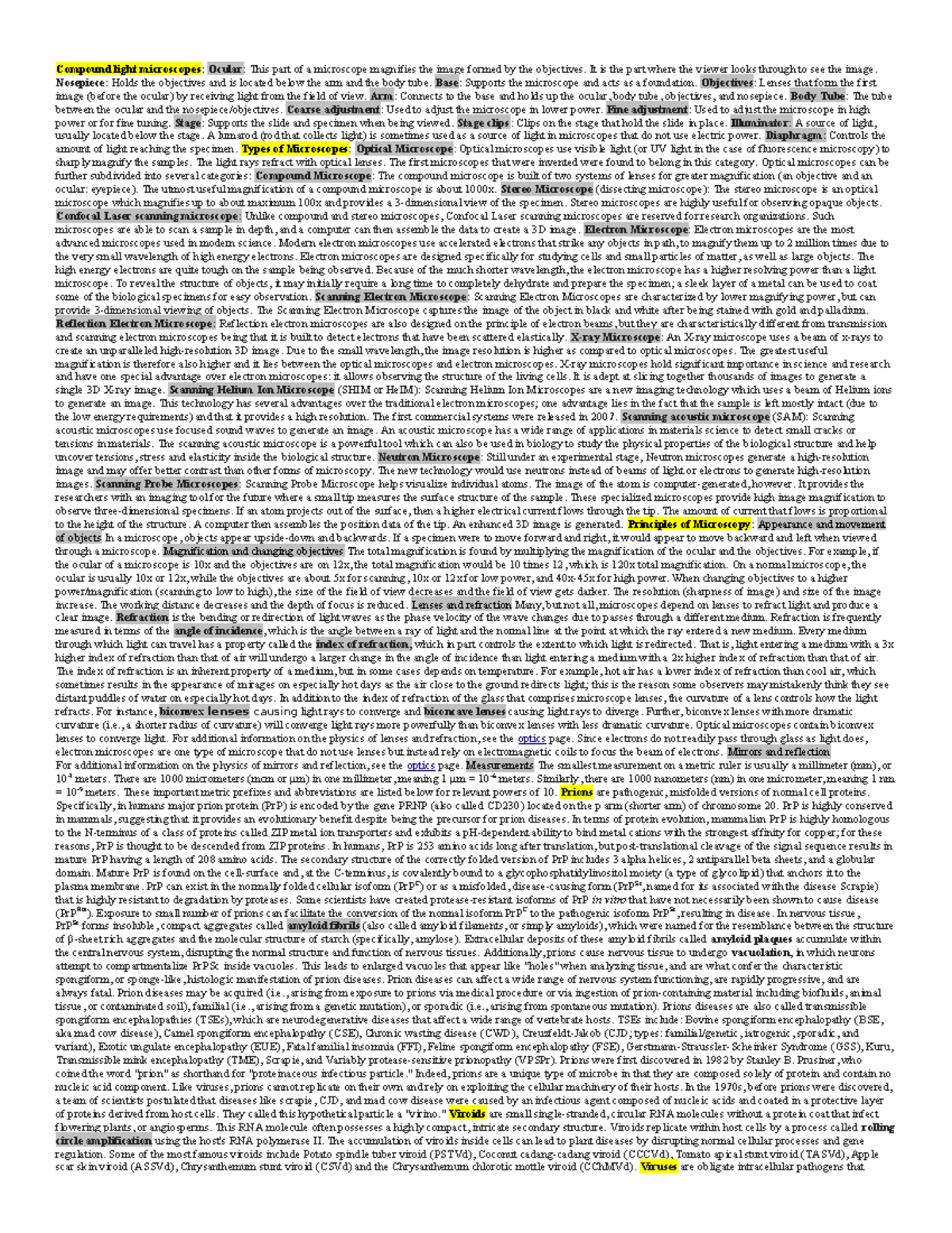 Scioly Microbe Mission - Compound light microscopes: Ocular: This part ...