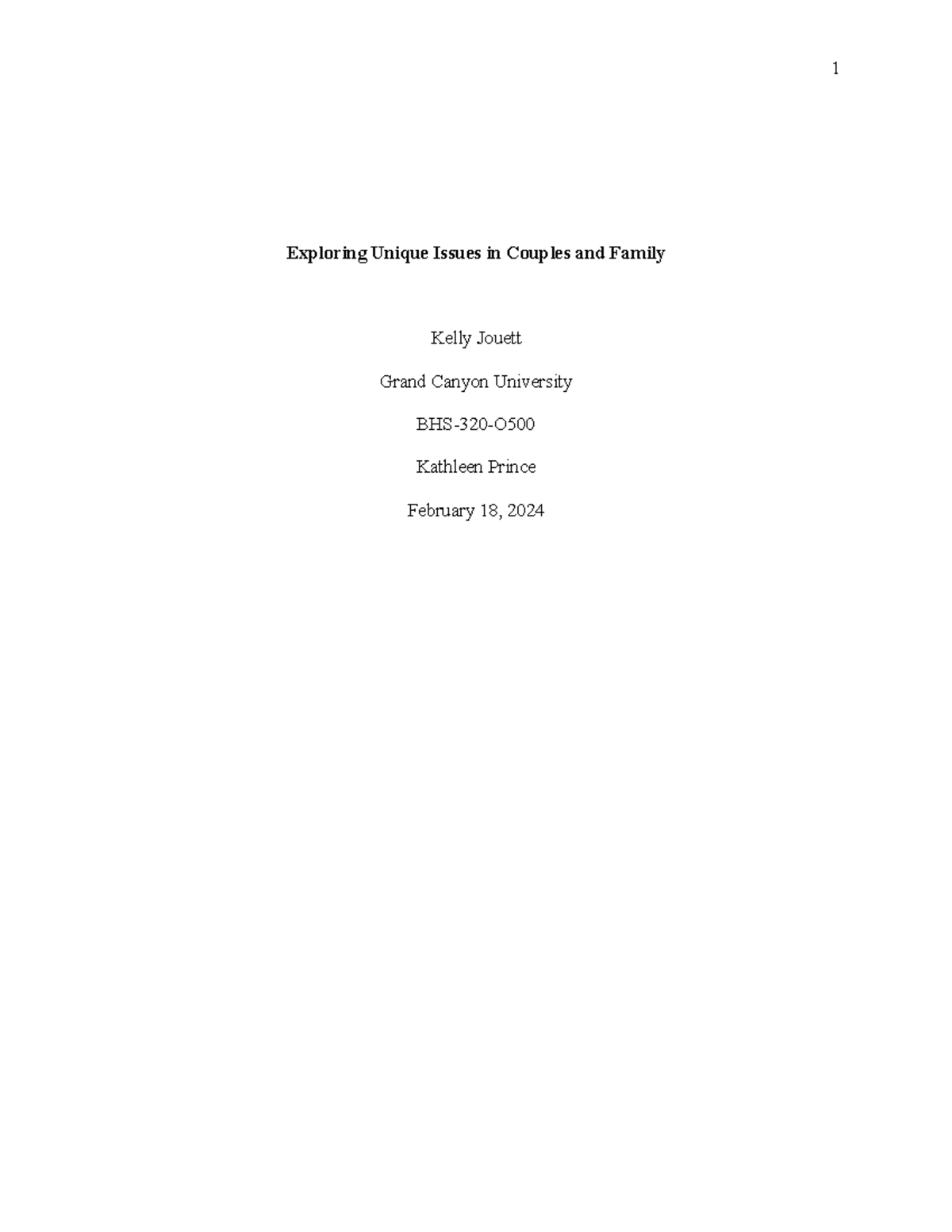 Exploring Unique Issues in Family and Couples - Exploring Unique Issues ...