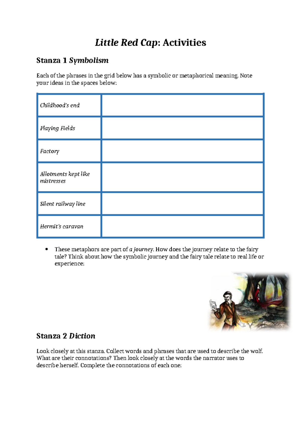 Little-red-cap-worksheet-and-activites - Little Red Cap: Activities ...