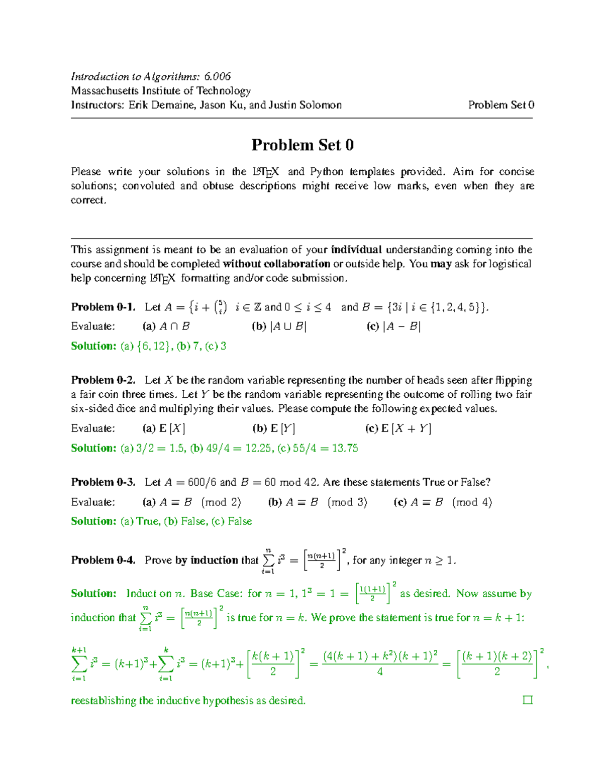Cfc7d2d5bc3b9f4df35b5bdc7aa49284 MIT6 006S20 ps0-solutions - Introduction to Algorithms: 6 ...