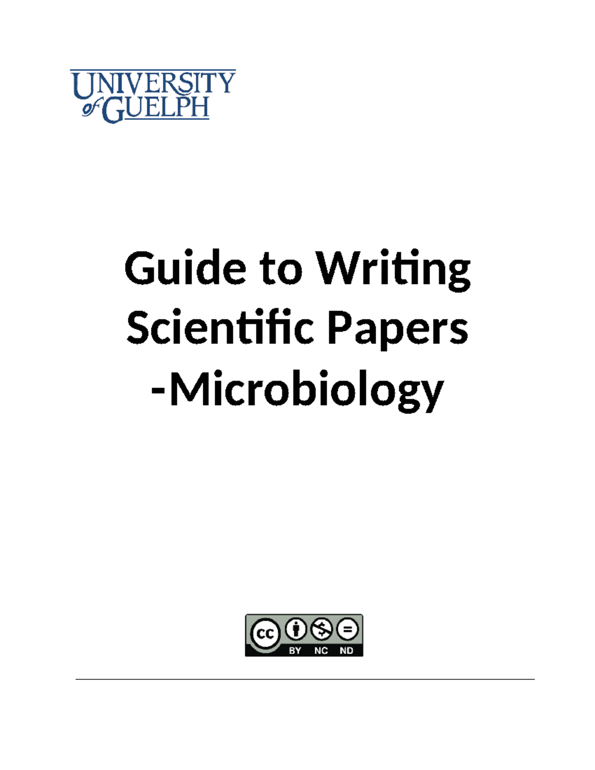Guide to Scientific Writing in Microbiology W24 - Guide to Writing ...