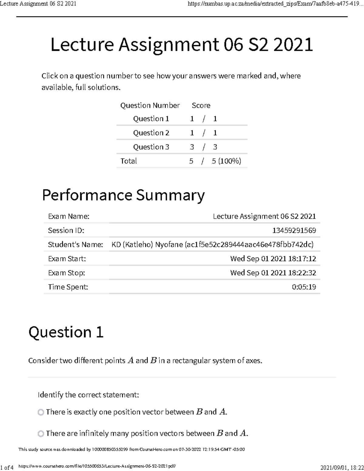 E8ff9693 80ce 4ea8 949a b90cdeecf 77f - Lecture Assignment 06 S2 2021 Question 1 Consider two ...