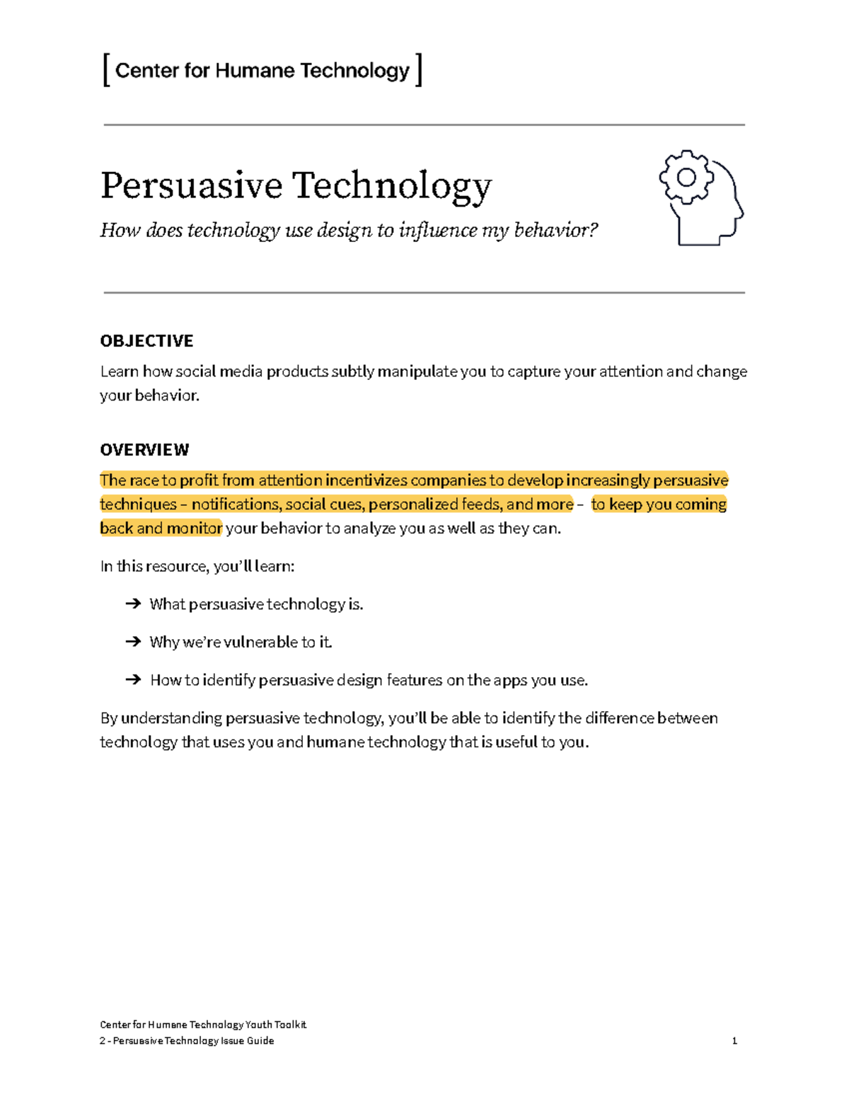 Persuasive Technology - OVERVIEW The race to profit from attention ...