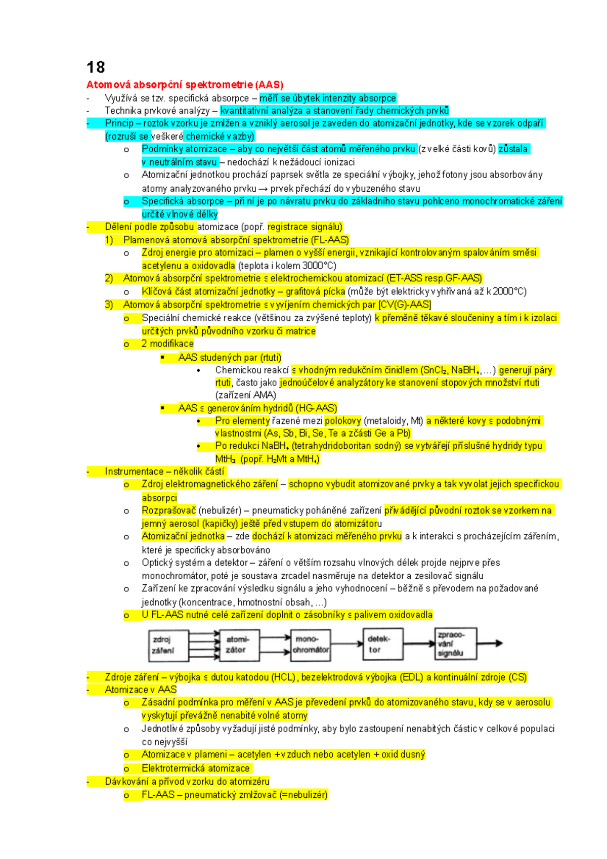 18 - mmmml - 18 Atomová absorpční spektrometrie (AAS) Využívá se tzv ...
