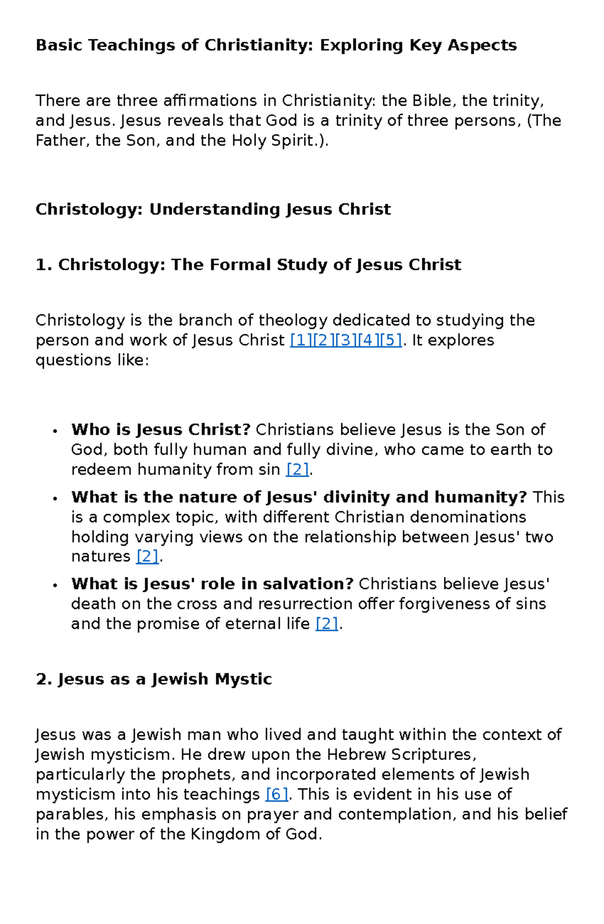 Basic Teachings of Christianity - Jesus reveals that God is a trinity ...