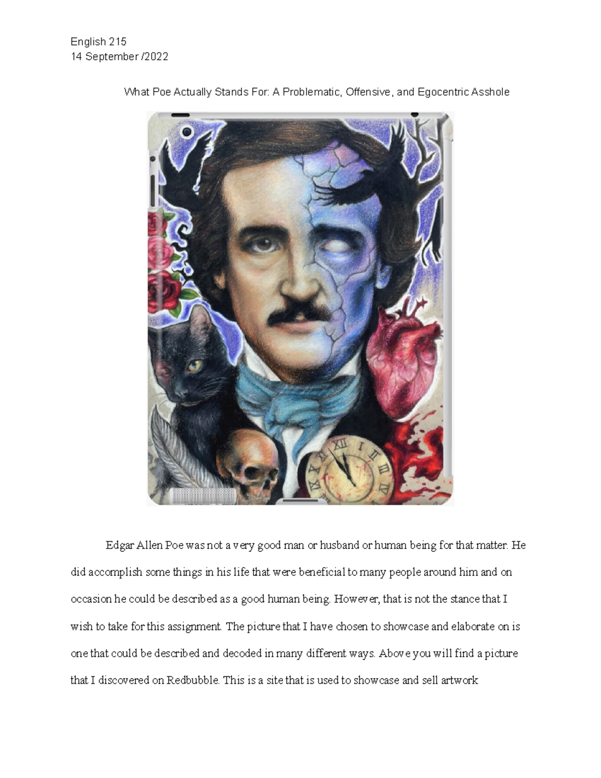 Poe Paper 1 - 14 September / What Poe Actually Stands For: A ...