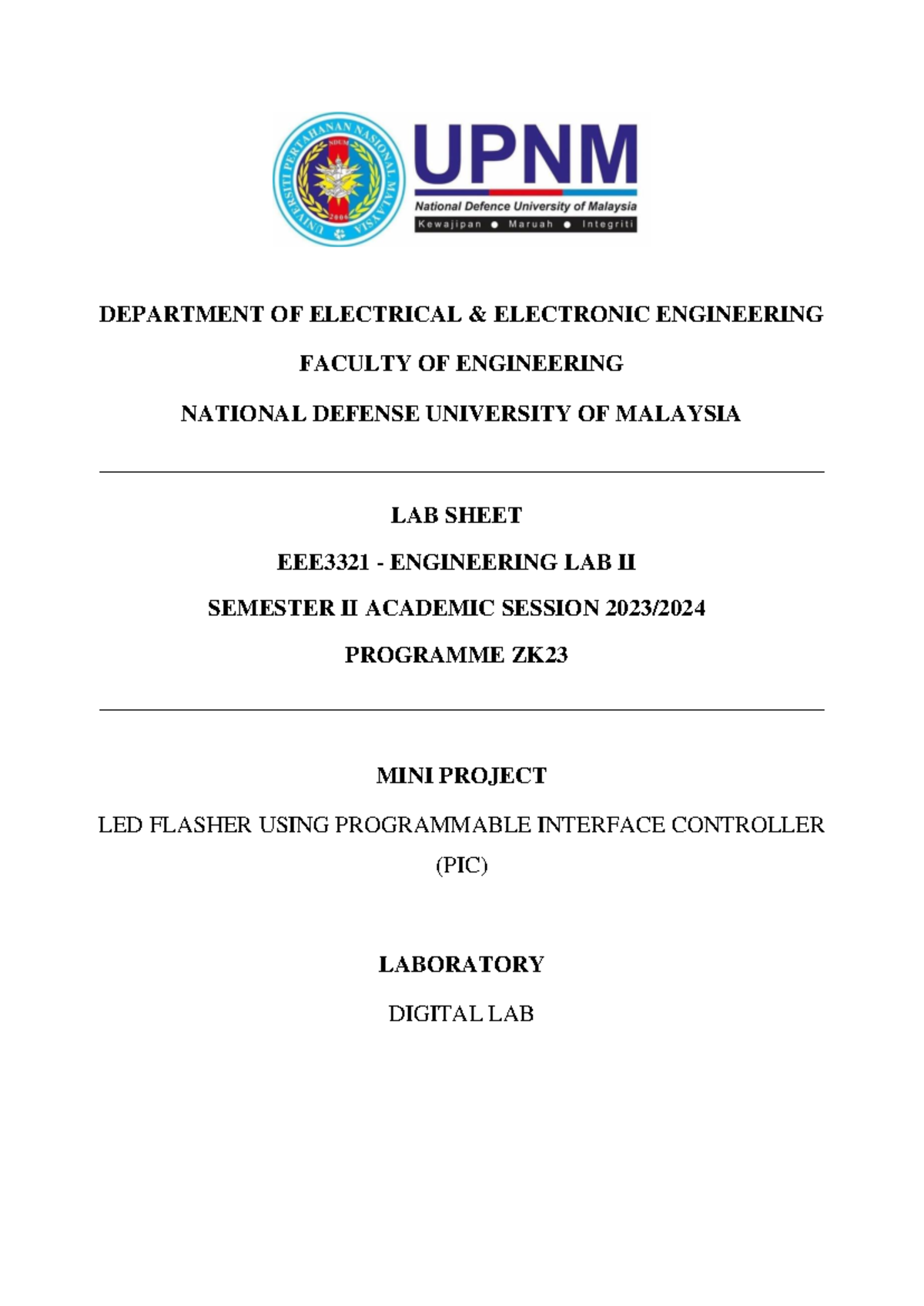 EEE3321 Lab sheet - DEPARTMENT OF ELECTRICAL & ELECTRONIC ENGINEERING ...