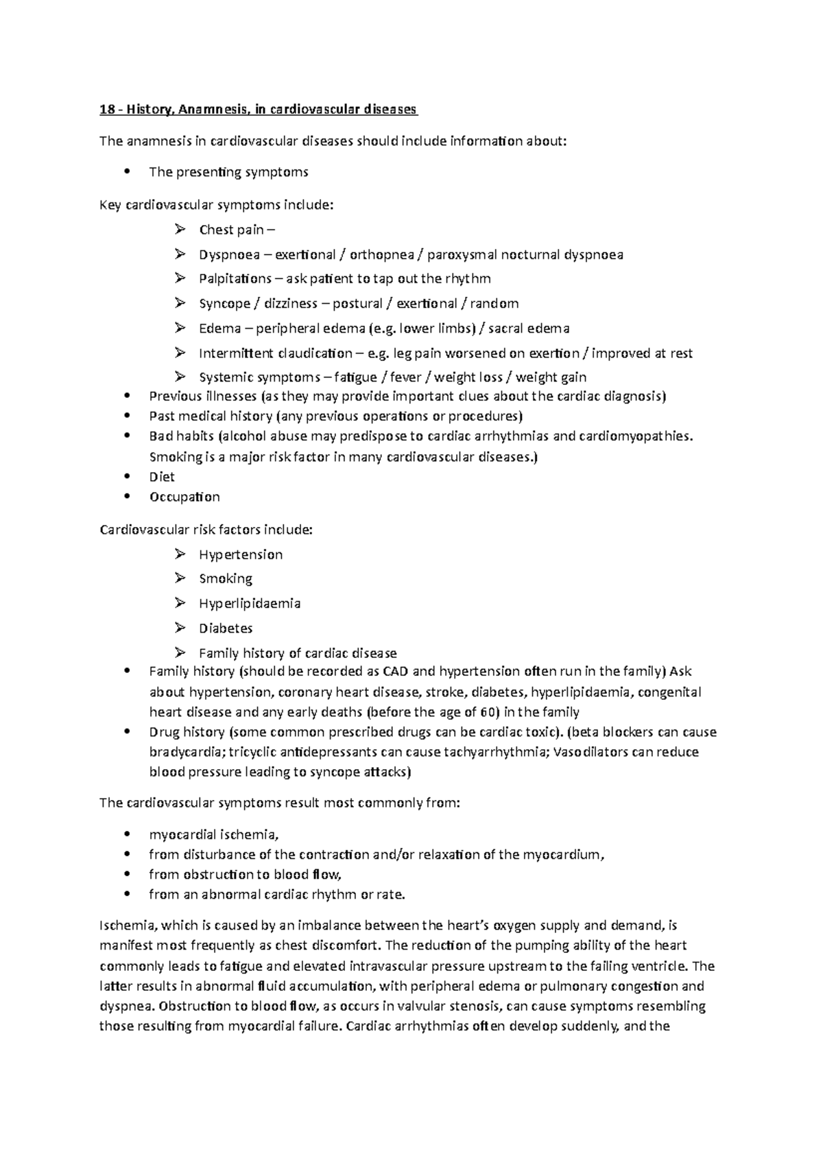 18- History, Anamnesis in cardiovascular diseases - lower limbs ...