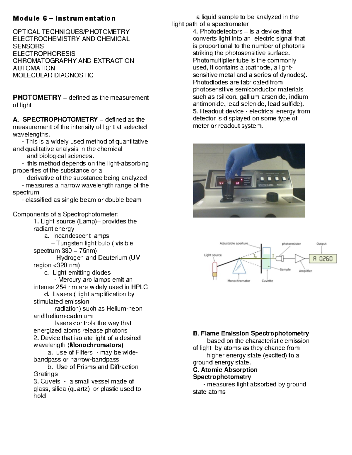 Module 6- Instrumentation (LEC Notes) - Module 6 – Instrumentation ...