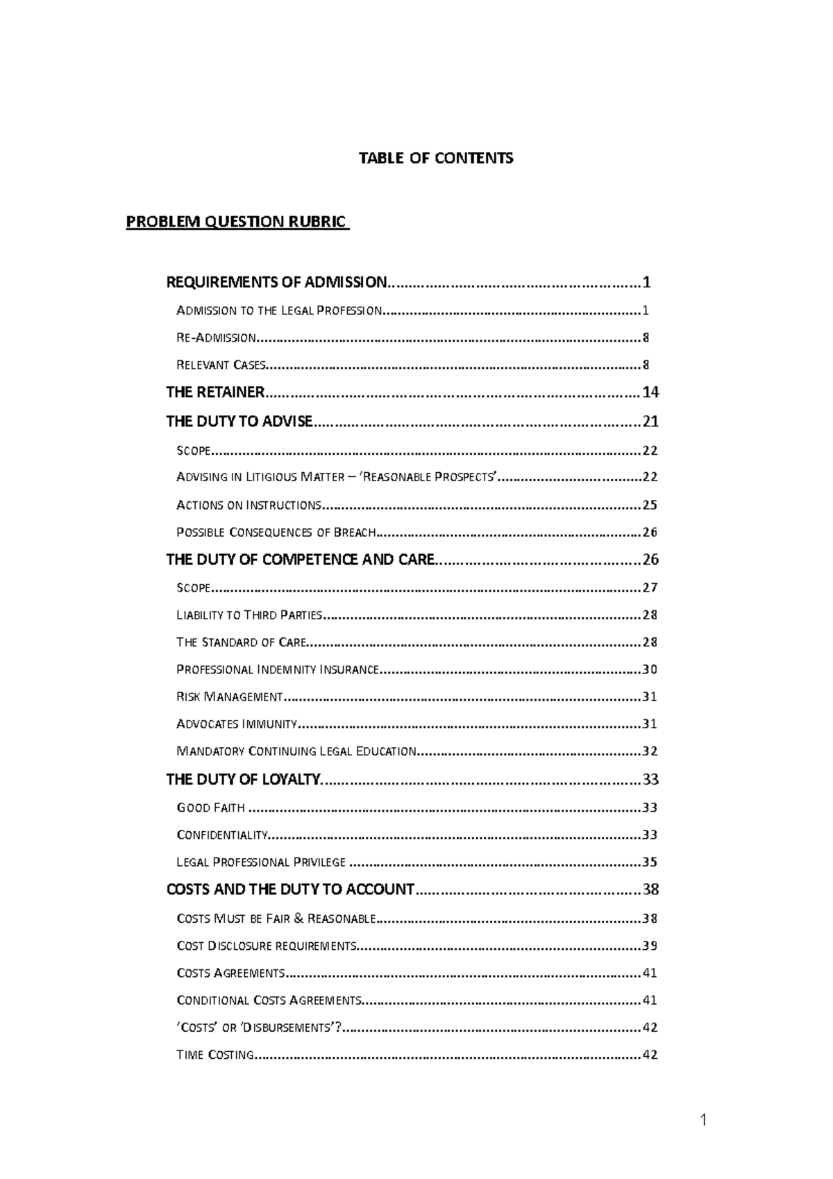 Ethics Table of contents - TABLE OF CONTENTS OVERVIEW OF THE - Studocu