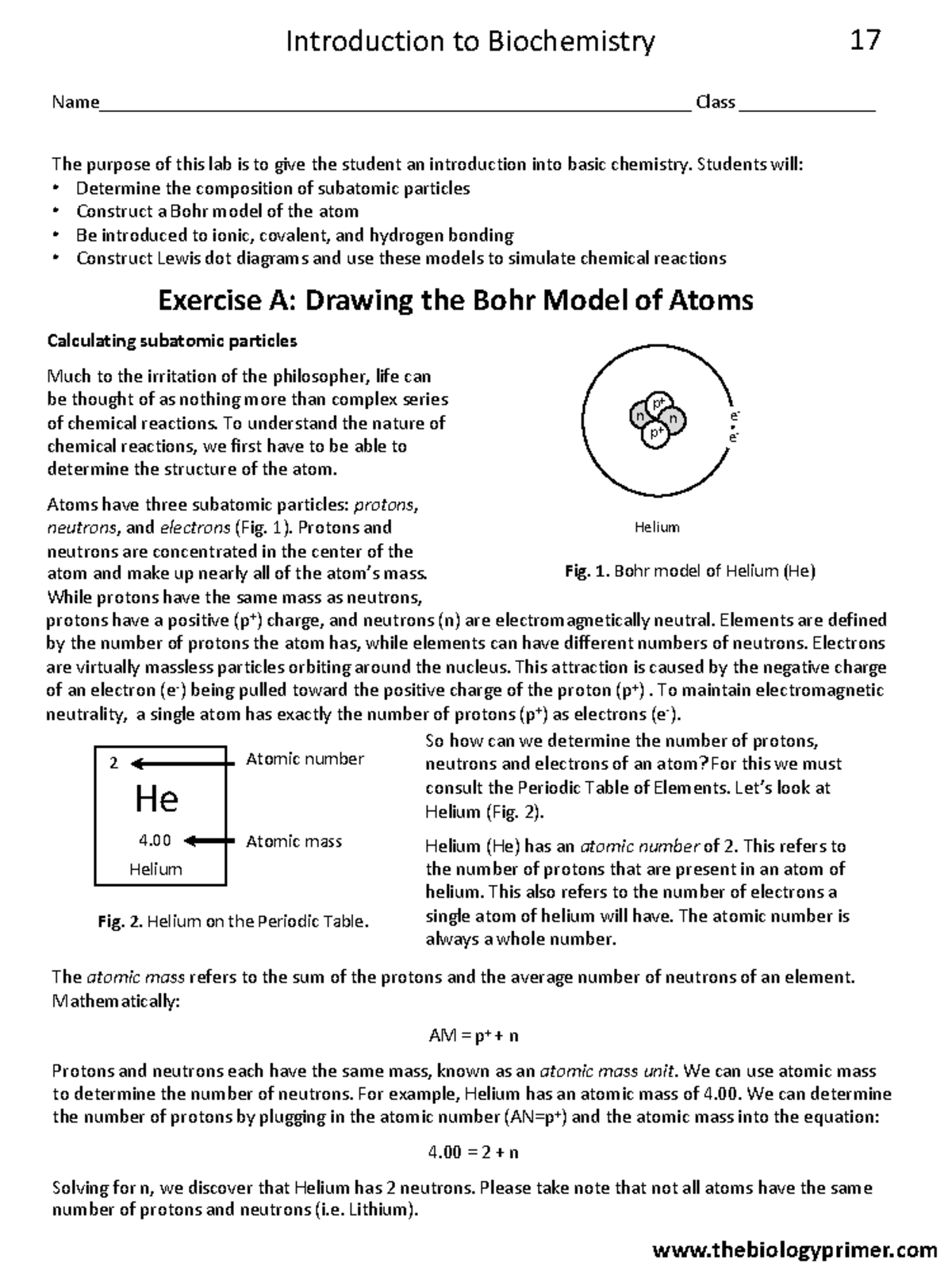 Atoms Introduction to Biochemistry - ####### - Studocu