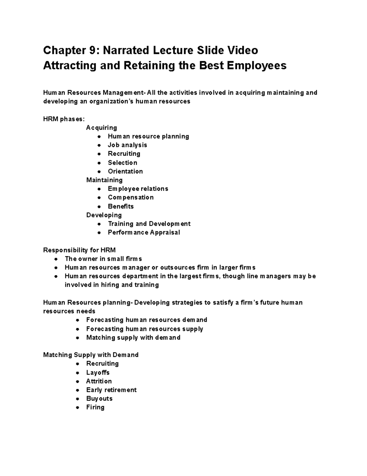Chapter 9 - Intro notes on business as well as the lecture - Chapter 9 ...