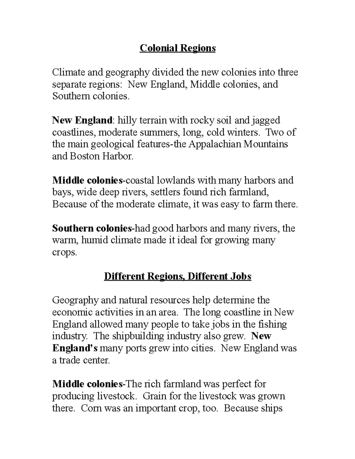 Colonies - Very helpful if struggling in history. - Colonial Regions ...