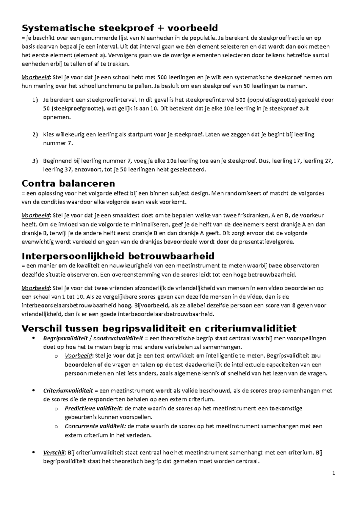 Systematische steekproef - Je berekent de steekproeffractie en op basis ...