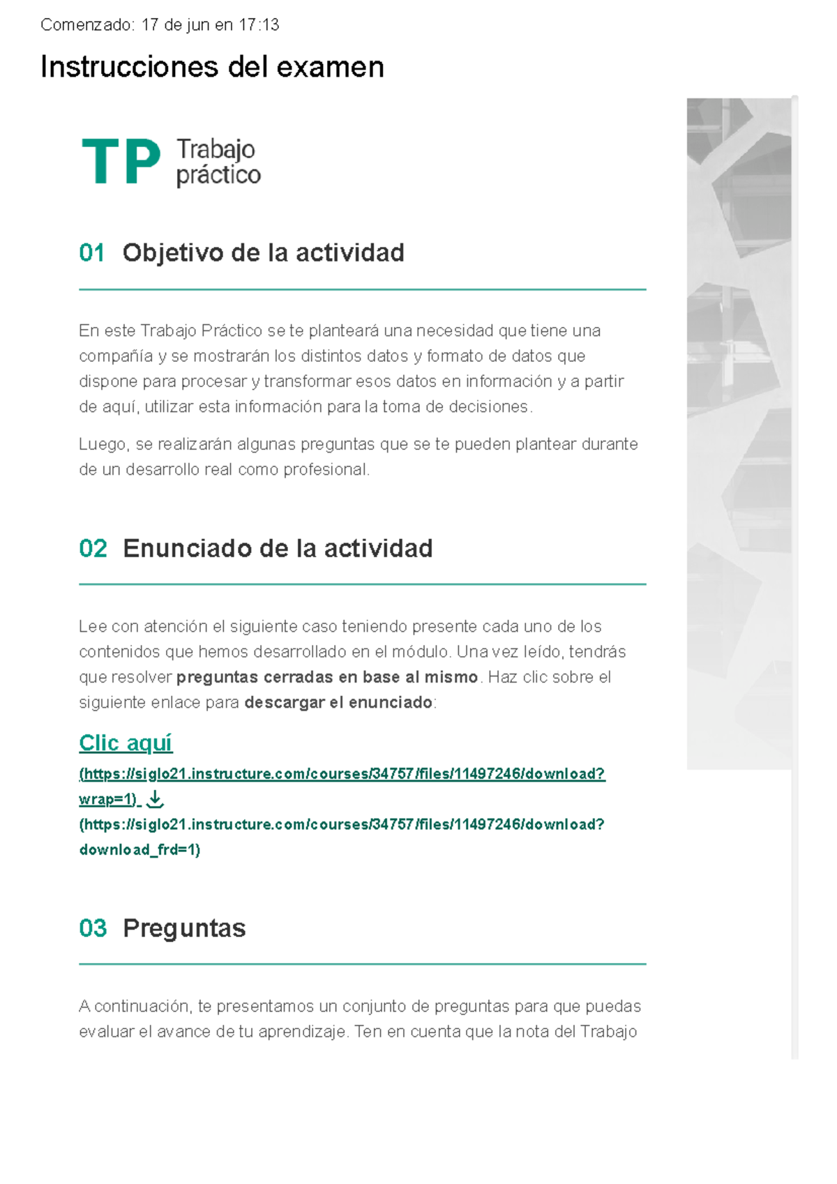 TP2 BIG DATA 95 - TP DE JUNIO DE 2024 - Comenzado: 17 de jun en 17: Instrucciones del examen 01 ...