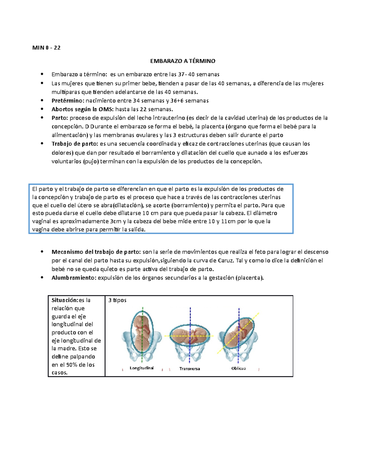 Embarazo-A- Termino - Resumen Ginecologia - MIN 0 22 EMBARAZO A ...