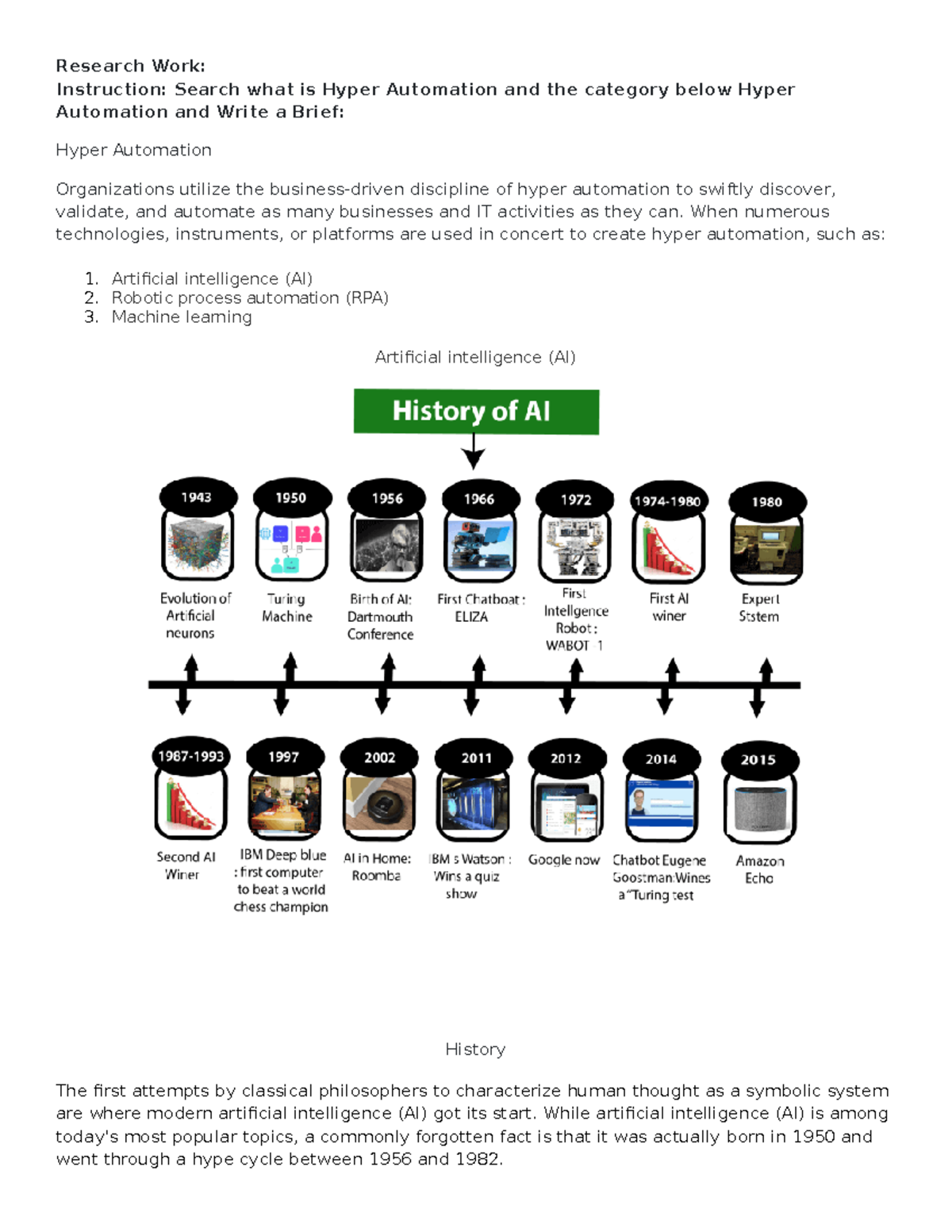 Research Work - Hyper Automation - Research Work: Instruction: Search ...