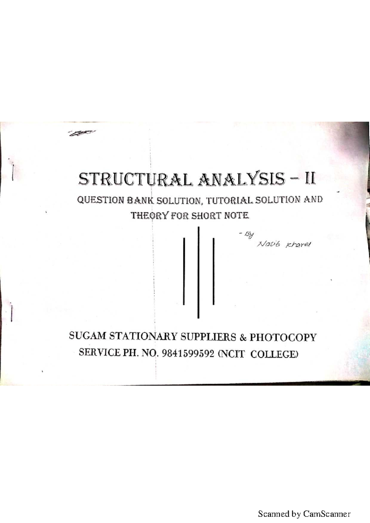 Engineering hydrology - OF STRUCTURAL ANALYSIS II QUESTION BANK SOLUTION, TUTORIAL SOLUTION AND ...