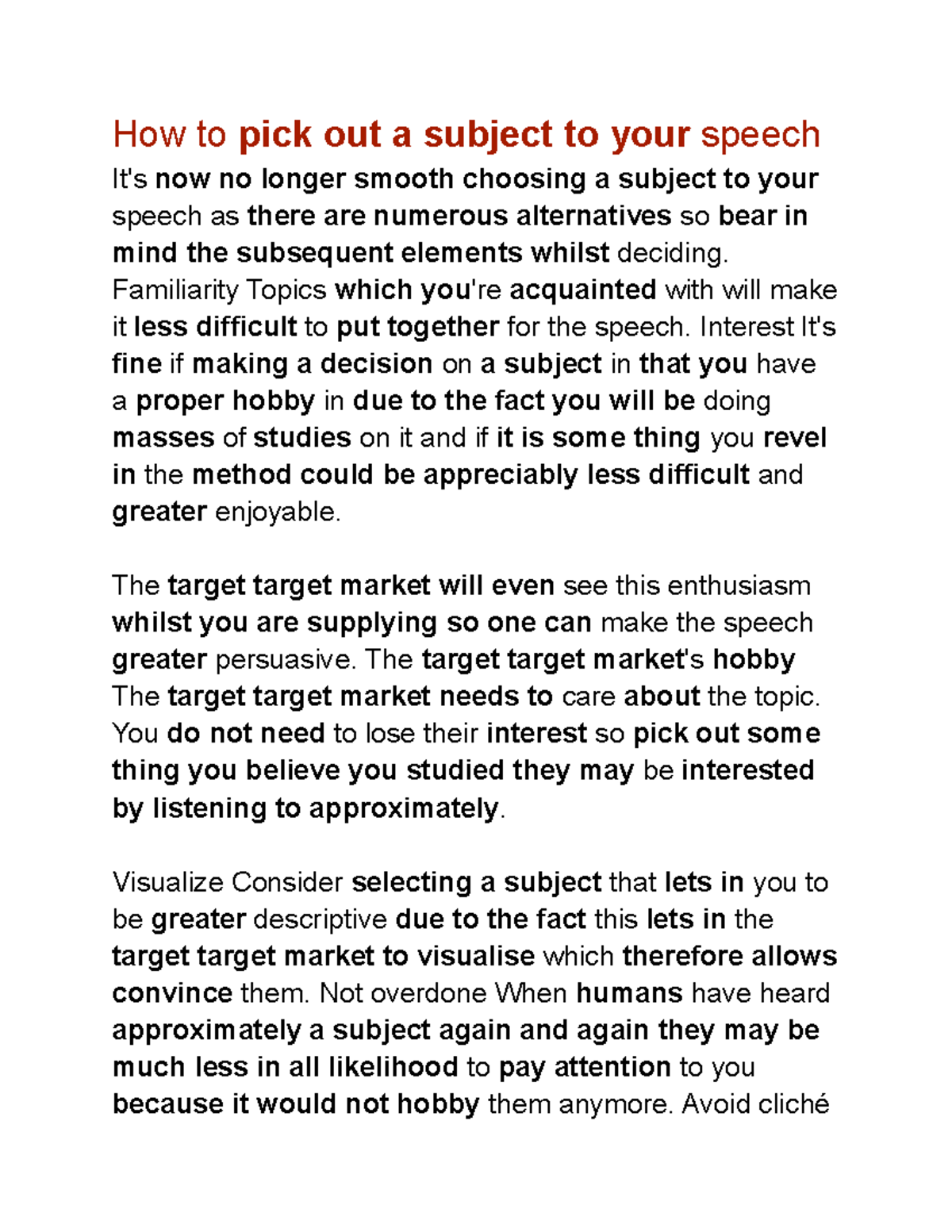 Informative vs persuasive speech - How to pick out a subject to your ...