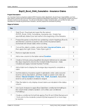 Exp22 Excel Ch02 Cumulative - Garten Furniture Instructions - Grader - Instructions Excel 2022 ...