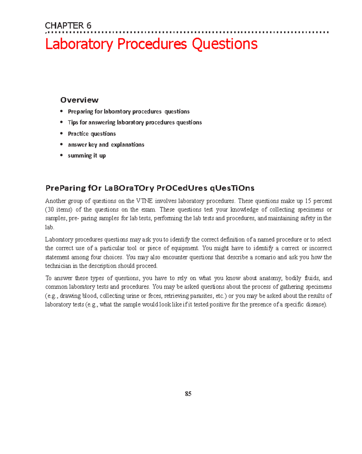 Ch06 Laboratory Procedures - CHAPTER 6 Laboratory Procedures Questions ...