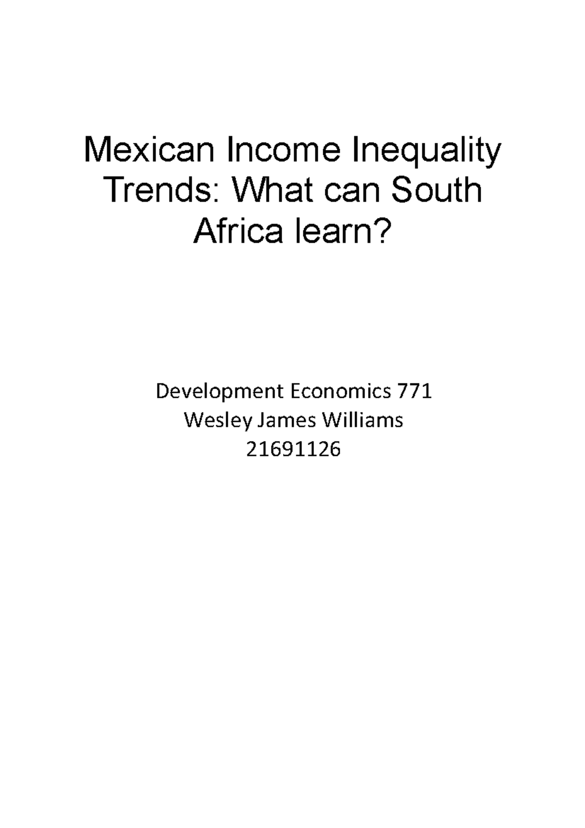 What can we learn from the decline in income inequality in Mexico ...