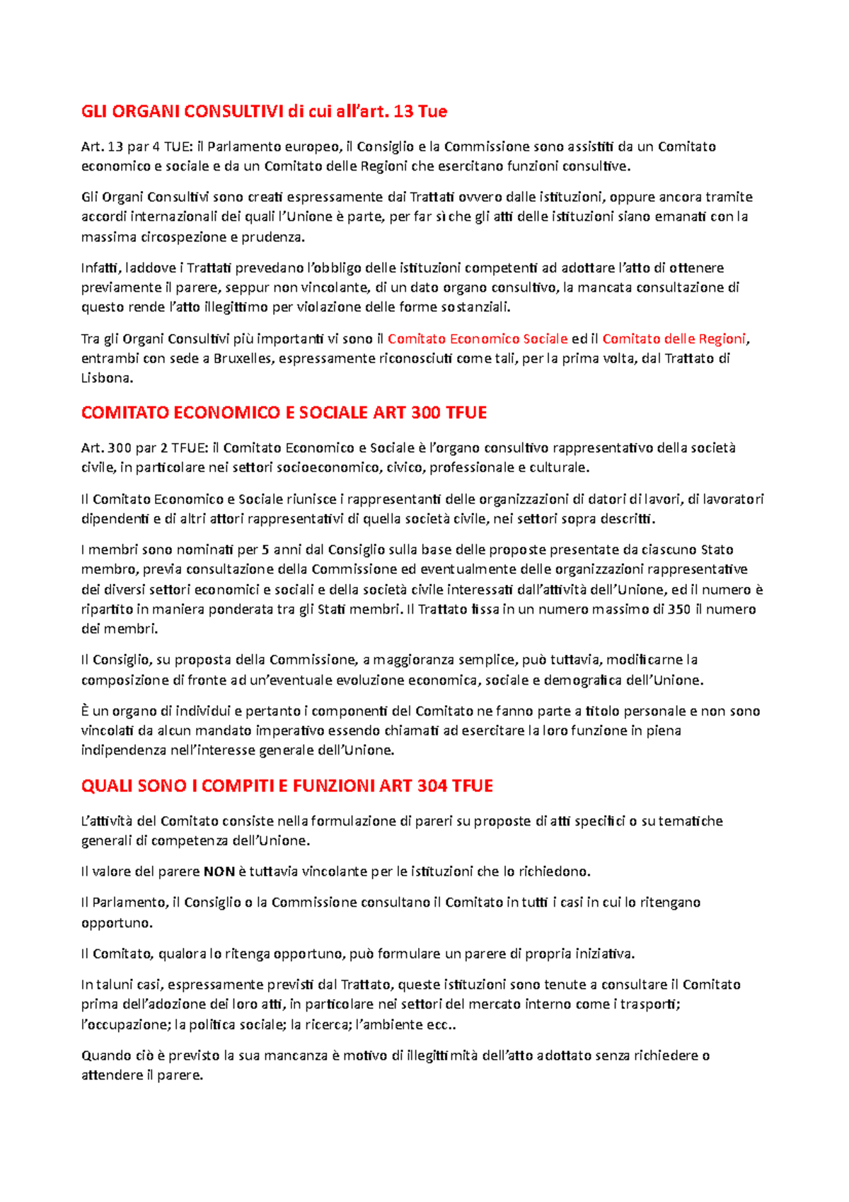 Tue e tfue - Breve riassunto di diritto dell'Unione Europea. - Warning: TT: undefined function ...