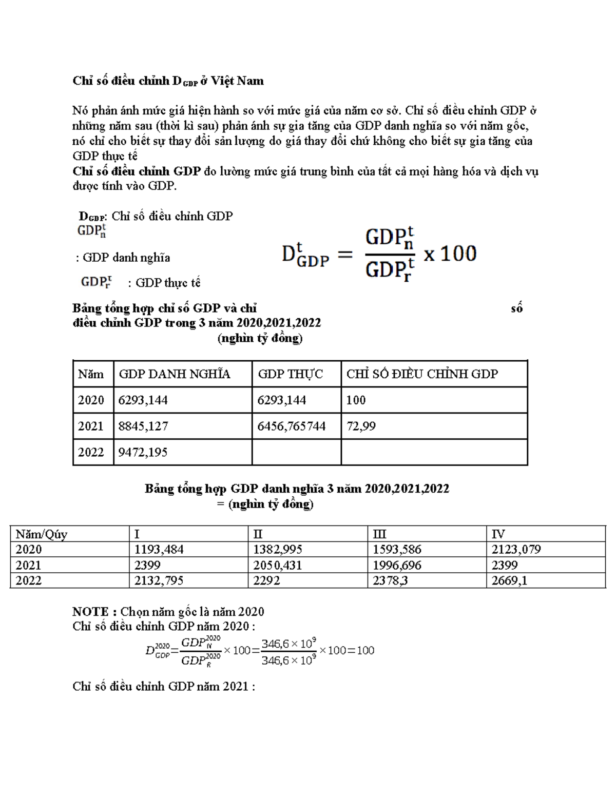 Dgdp - love you - Chỉ số điều chỉnh DGDP ở Việt Nam Nó phản á nh mức ...