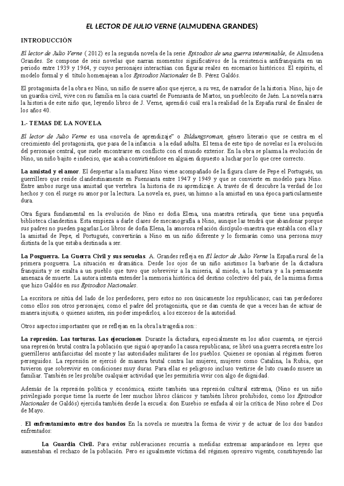 EL Lector DE Julio Verne - EL LECTOR DE JULIO VERNE (ALMUDENA GRANDES ...