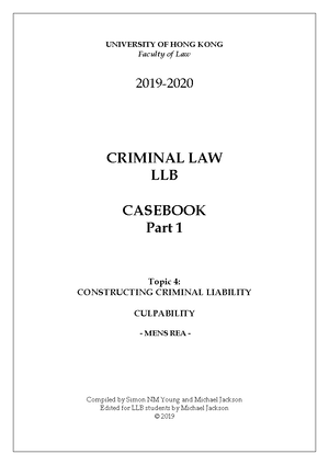 Review Handouts - Criminal Law 2022- End of Second Semester Review ...