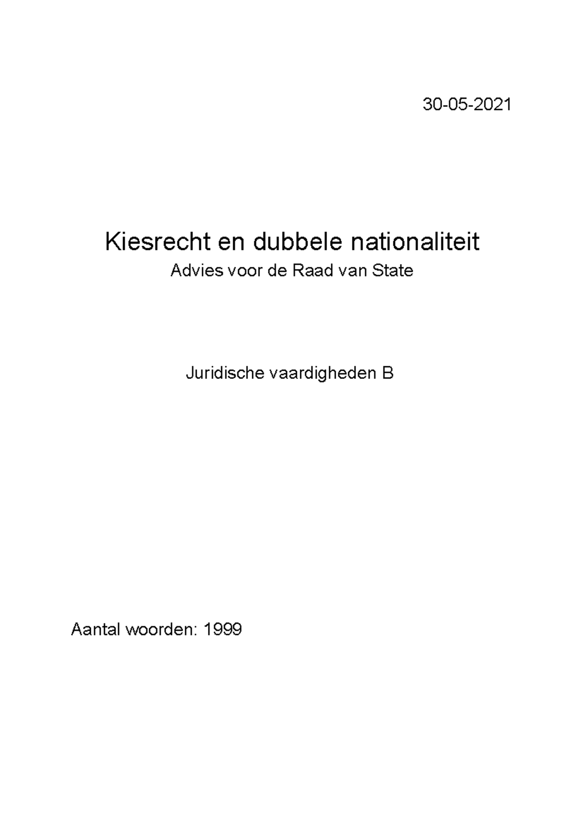 Kiesrecht en dubbele nationaliteit - 30-05- Kiesrecht en dubbele ...
